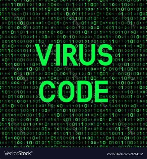 computer virus on binary code background vector image