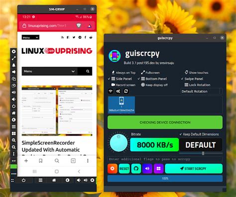 Helper Gui For Scrcpy The Android Desktop Display And Remote Control Tool Linux Uprising Blog