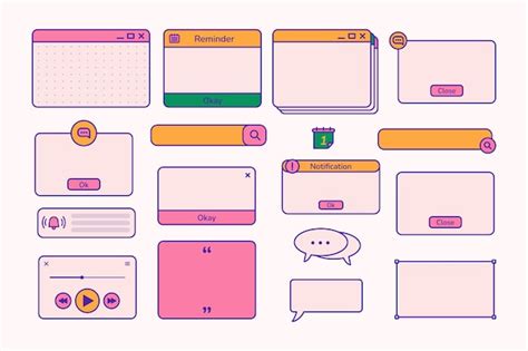 premium vector widget notification illustration