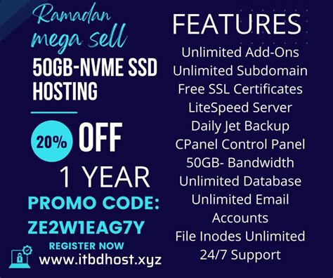 Shawn Chowdhury On Linkedin Hosting Offer For Ramadan 50gb Nvme Ssd Hosting Web …