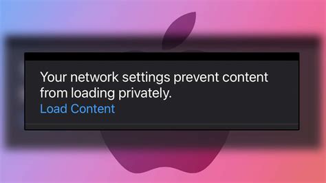 How To Fix The Your Network Settings Prevent Content From Loading Privately Apple Mail Error