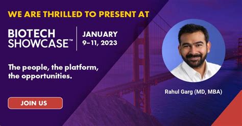 Rahul Garg Md Mba En Linkedin Biotech Showcase 2023
