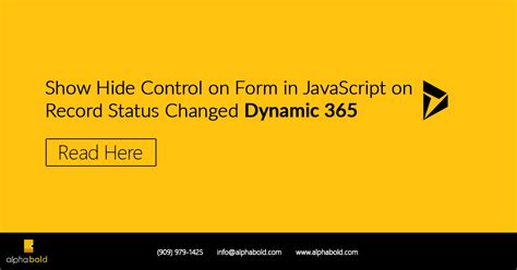 Show Hide Control On Form In Javascript Dynamic 365
