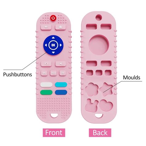 유아 아기 실리콘 원격 제어 모양 장난감 Teether 귀여운 씹는 장난감 색상 단색 파란색