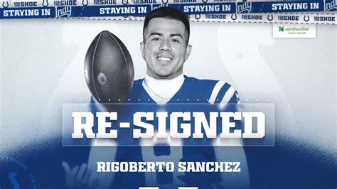 Colts Re Sign P Rigoberto Sanchez