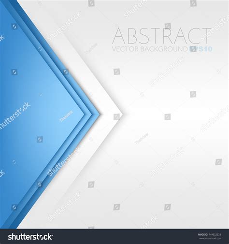 Blue Triangle Arrow Corner Vector Background Stock Vector Royalty Free 749932528 Shutterstock