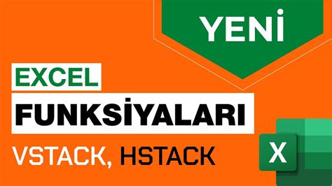 Excel 365 Yeni Funksiyaları Vstack Hstack Youtube