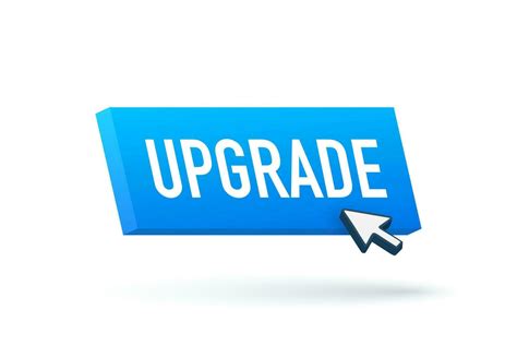 Upgrade Flat Blue Button On White Background Motion Graphics Design 4k