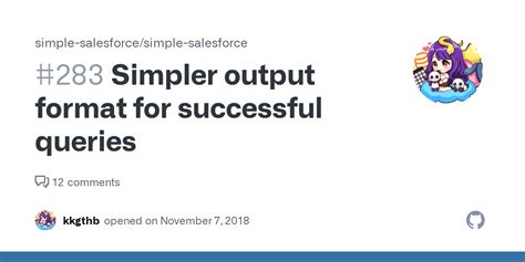 Simpler Output Format For Successful Queries · Issue 283 · Simple