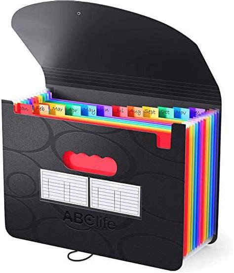 Abc Life Accordian File Organizer 13 Pockets Expanding File Folder With