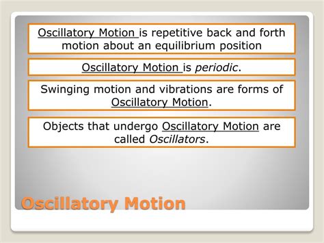 PPT Oscillations And Simple Harmonic Motion PowerPoint Presentation ID 1485548
