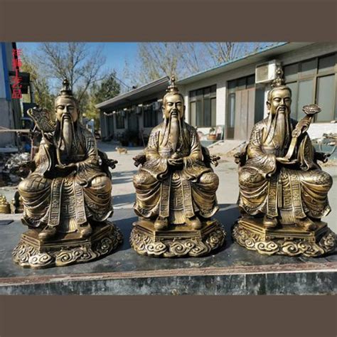 三清道祖神像铸铜太上老君元始天尊灵宝天尊祖师佛像装
