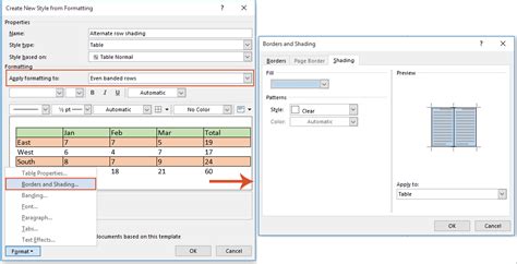 How To Shade Every Other Row Or Column In A Word Table