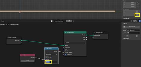 Geometry Nodes How Does The Offset Scale Parameter On The Extrude
