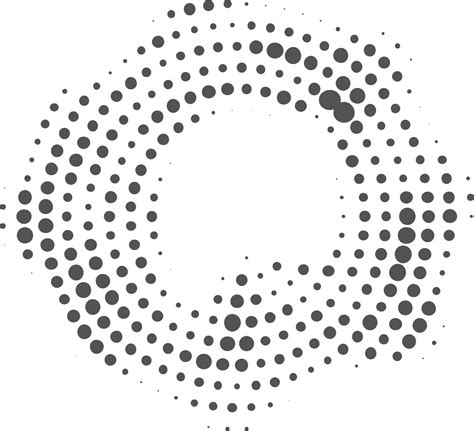 Dotted Circle Pattern Abstract Halftone Round Frame With Random Gradient Gradation Grunge