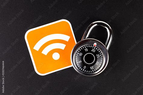 WiFi Wireless Network Security Simple Abstract Concept Wifi Connection Signal Symbol And A