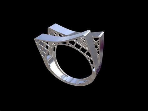 curved 2 part fusion ring 3d model 3d printable cgtrader