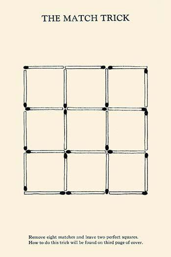 Buyenlarge The Match Trick 2 Perfect Squares By Harry Houdini Advertisement Print Harry