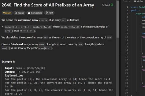 Aqsa Beigh On Linkedin Leetcode Coding Prefixsum Arrays