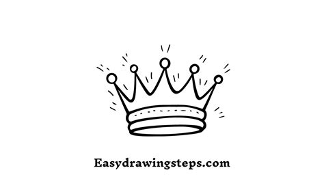 Easy Steps To Draw Crown Drawing Easy Drawing