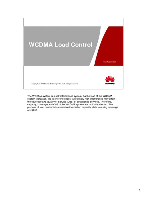 Huawei Wcdma Load Control Pdf High Speed Packet Access Quality Of Service