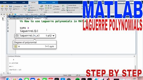 How To Use Laguerre Polynomials In Matlab 🔴 Youtube