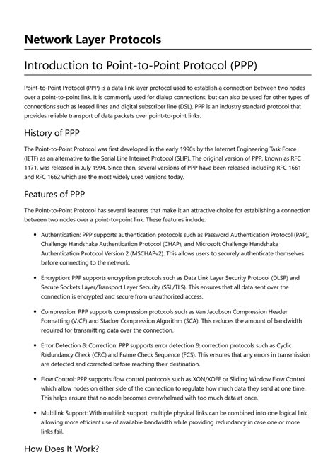 Advanced Network Layer Protocols In Computer Network Concepts Network
