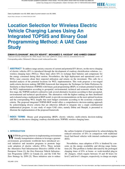 pdf location selection for wireless electric vehicle charging lanes