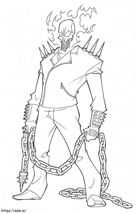 Ghost Rider 3 Coloring Page
