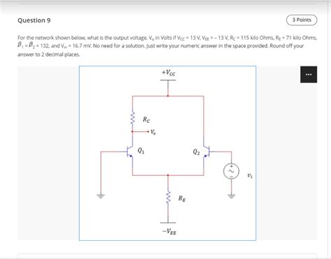 Solved Question 7 3 Points If The Differential Voltage Gain