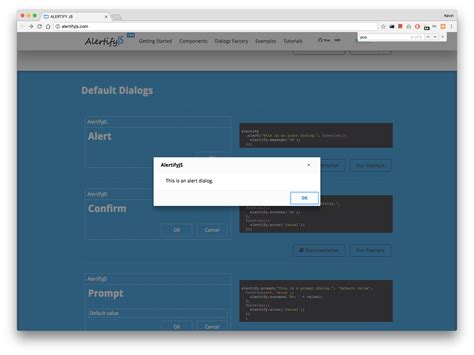 Javascript Alertify Js Center Dialog Window Stack Overflow