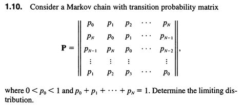 Solved Consider A Markov Chain With Transition Probability Chegg