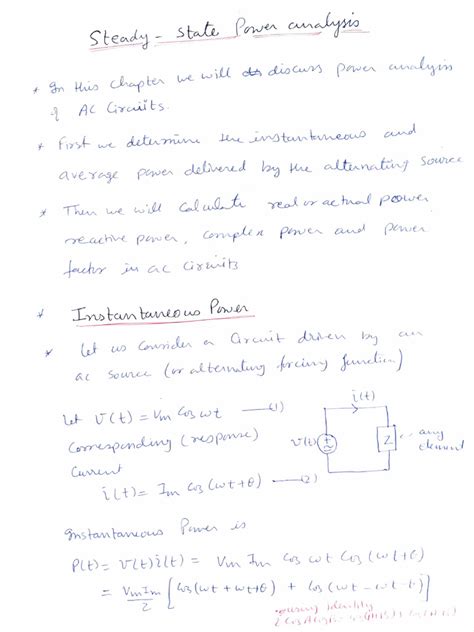 Steady State Power Pdf