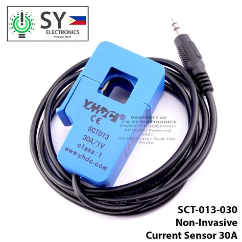 Non Invasive 30A MAX AC Current Sensor Rated 1V Output Split Core Current Transformer SCT013 SCT