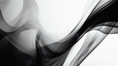 Abstract Black And White Swirling Patterns Create A Dynamic Feeling Of Movement And Depth Stock