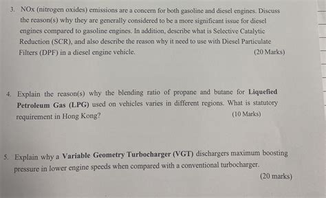 Solved Nox Nitrogen Oxides ﻿emissions Are A Concern For