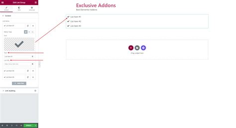 How To Configure And Style List Group Widget With Elementor Exclusive