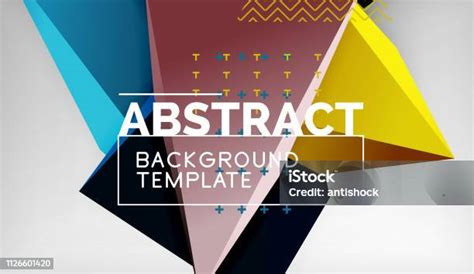 3d 삼각 도형 추상적인 배경 회색 배경 사업 또는 하이테크 개념적 벽지 색상 삼각형 구성 0명에 대한 스톡 벡터 아트 및 기타 이미지 Istock