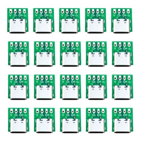 Pcs Female Connector USB Type C Breakout Board Aluminum Alloy Type C Female Breakout Board