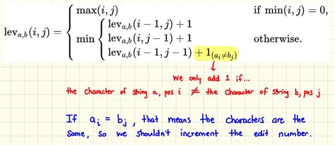 Understanding The Levenshtein Distance Equation For Beginners By