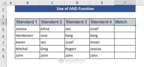 How To Compare 4 Columns In Excel 6 Methods Exceldemy