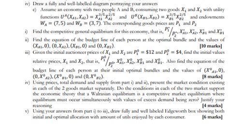 Solved Iv Draw A Fully And Well Labelled Diagram Portraying Chegg