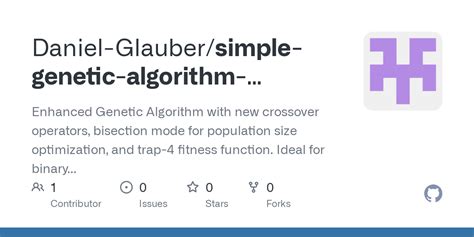 Github Daniel Glaubersimple Genetic Algorithm Enhanced A Python Based Enhanced Genetic