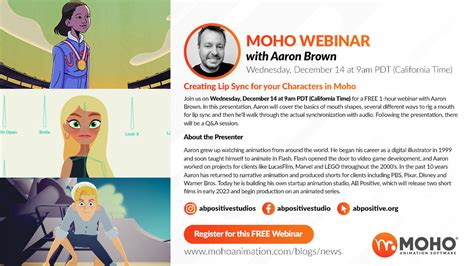Webinar Creating Lip Sync For Your Characters In Moho With Aaron Bro