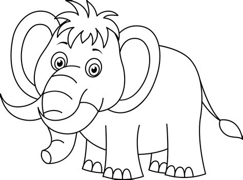 Шаблон для друку Mammoth Вироби з паперу для дітей
