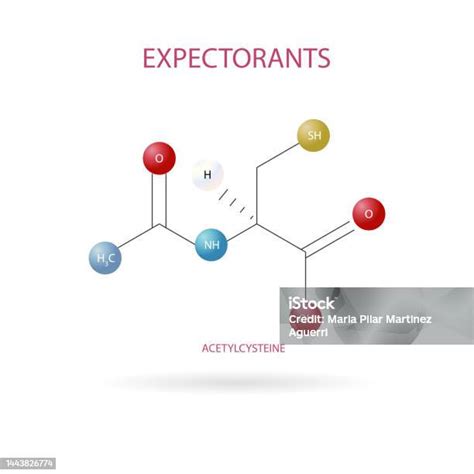 Struktur Kimia Dari Beberapa Ekspektoran Untuk Mengobati Flu Atau Pilek Acetylcysteine Ilustrasi