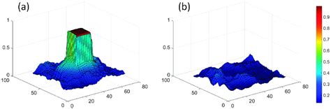 Figure A2 A Correlation Peaks Of High Contrast Surface Features B