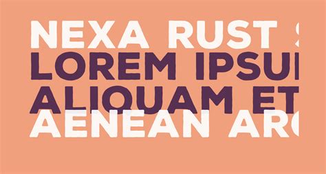 Nexa Rust Sans Black Free Font What Font Is