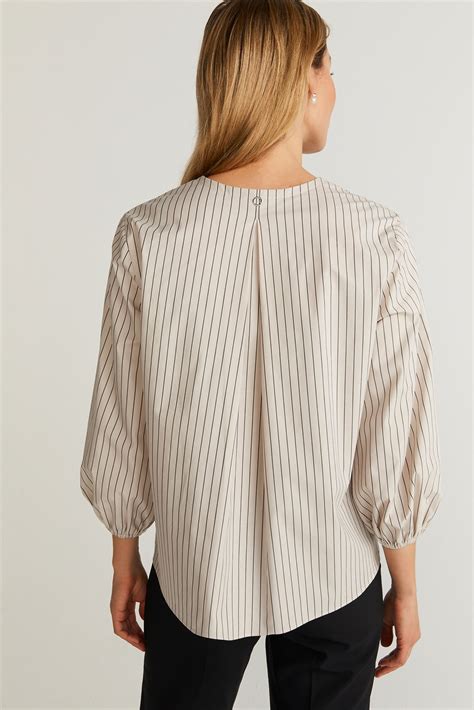 Stockh Lm Alina Poplin Blouse Striped Mq Marqet