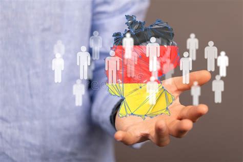 A Abstract Of Germany Map Network Internet And Global Connection Concept Wire Frame 3d Mesh